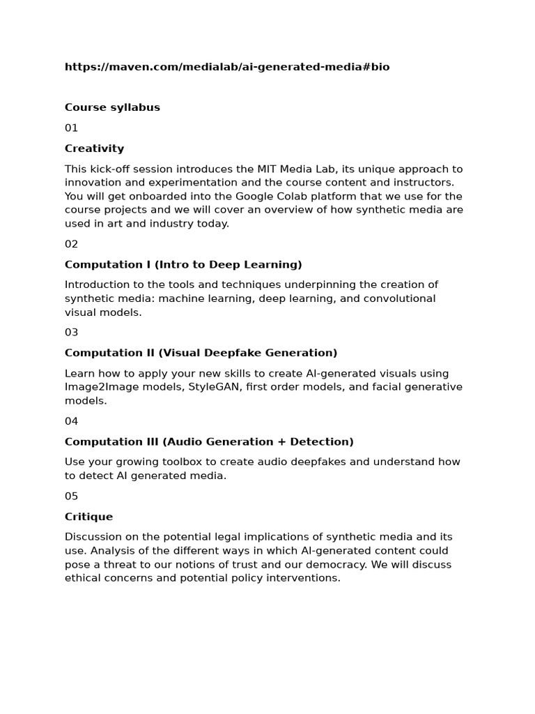 MIT_Course syllabus | PDF