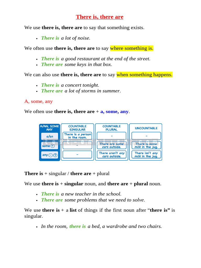 There is , There Are | PDF