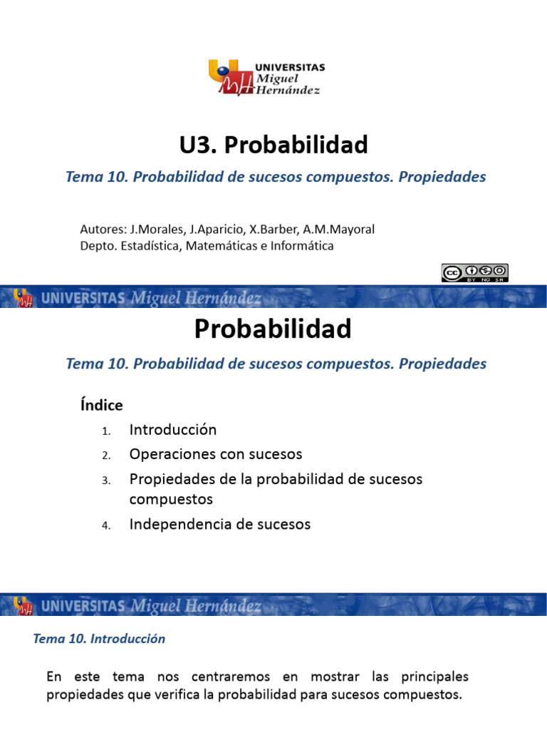 Tema 10. Probabilidad de Sucesos Compuestos | PDF | Probabilidad ...
