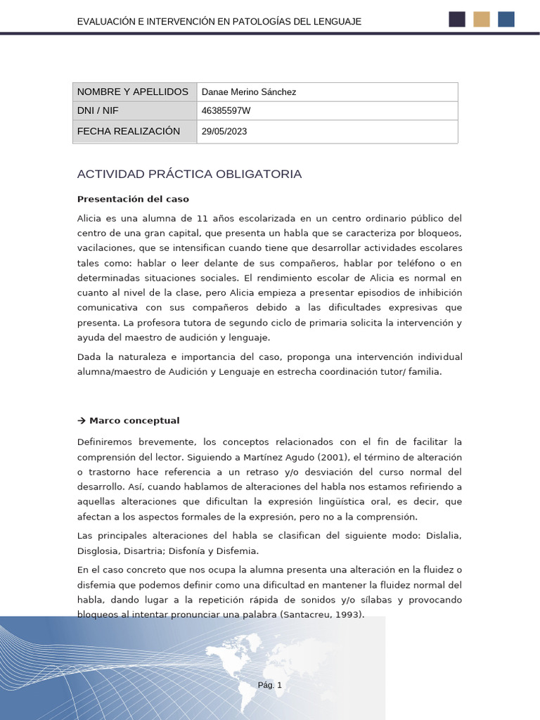 Actividades para Tartamudez en Adolescentes | PDF | Educación de la ...