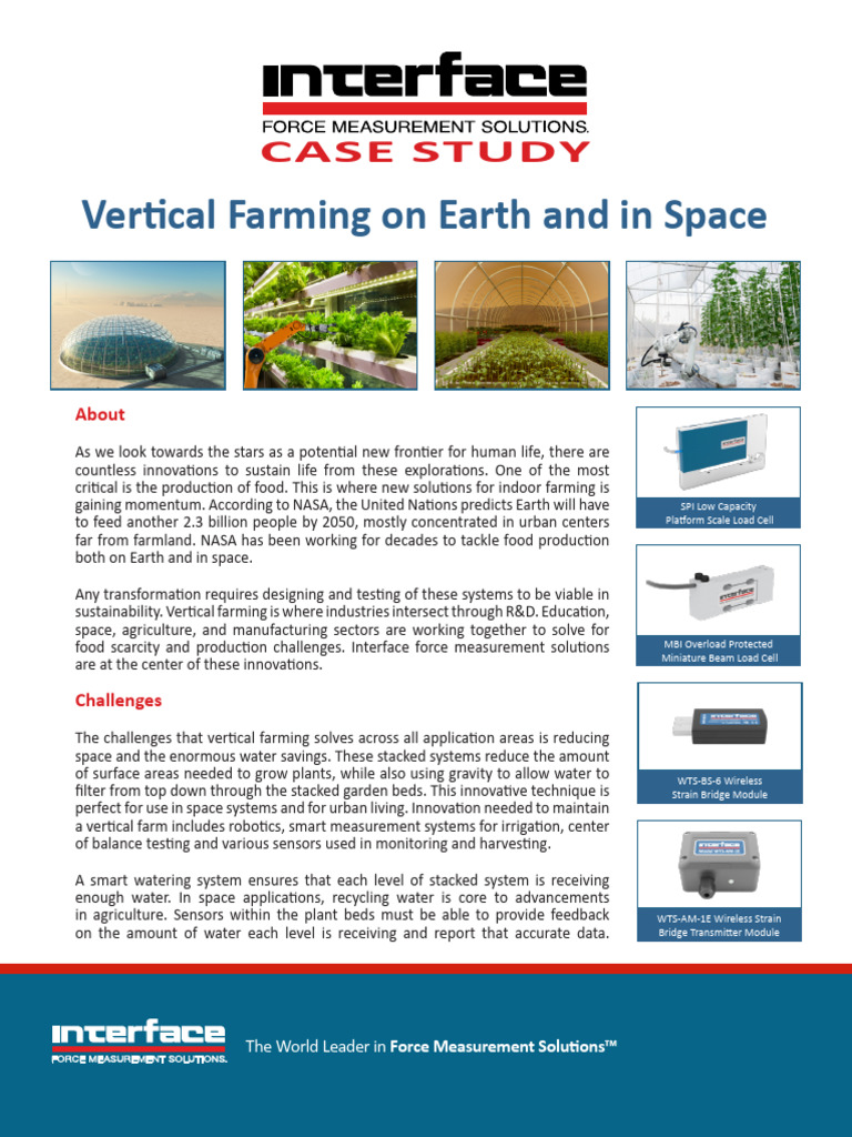 Vertical Farming On Earth and in Space | PDF | Agriculture | Robot