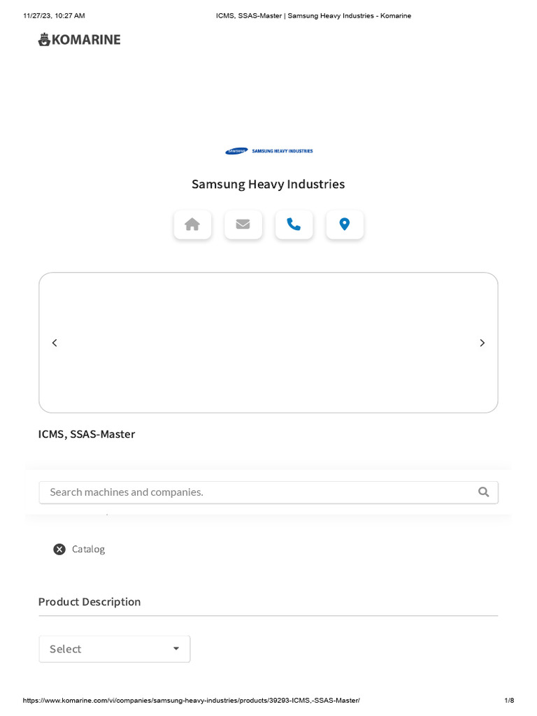 ICMS, SSAS-Master - Samsung Heavy Industries - Komarine | PDF | Ships | Water Transport