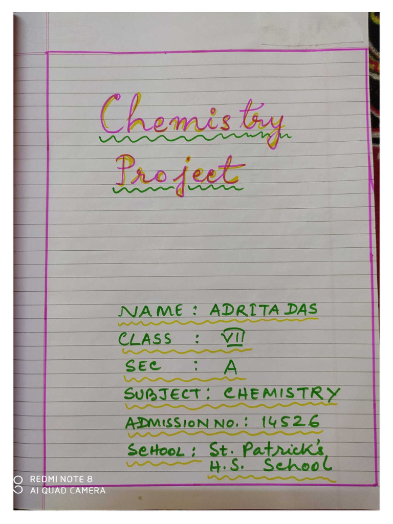 Chemistry Project.. Adrita Das | PDF
