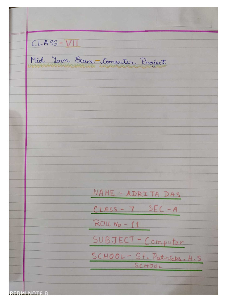 Computer Project... Adrita Das | PDF