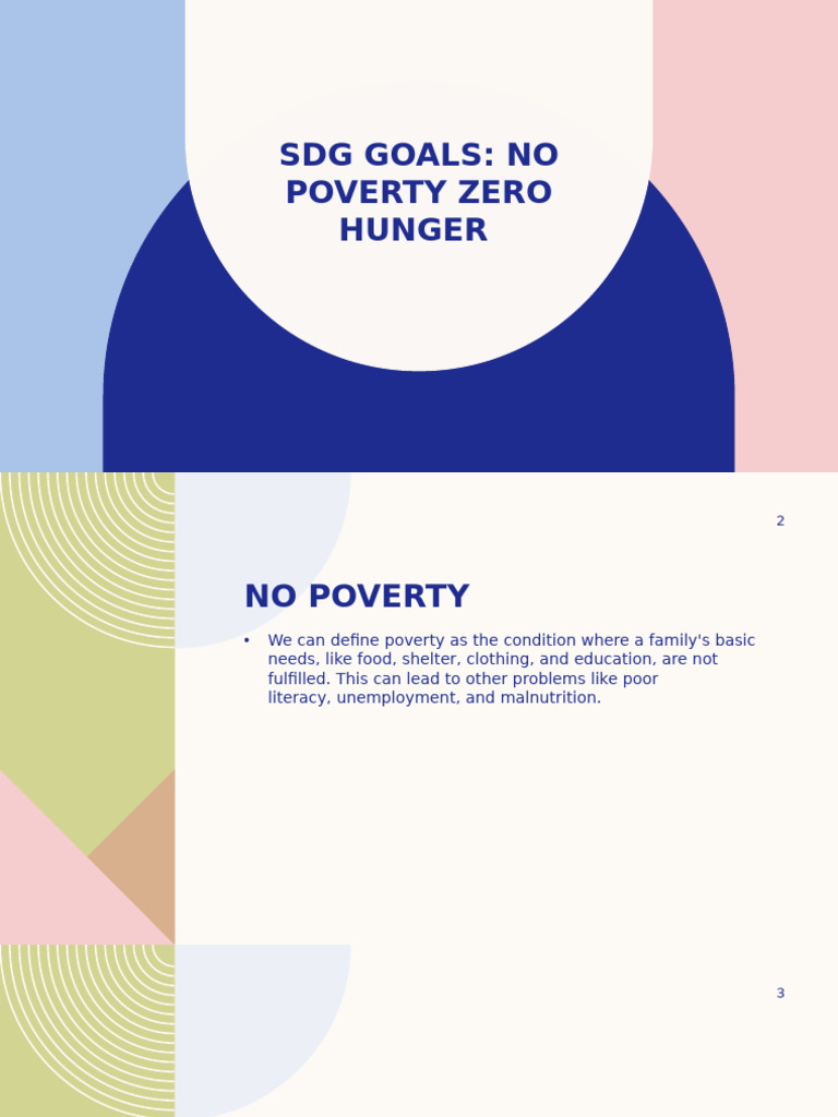 "SDG Goals: No Poverty & Zero Hunger" | PDF