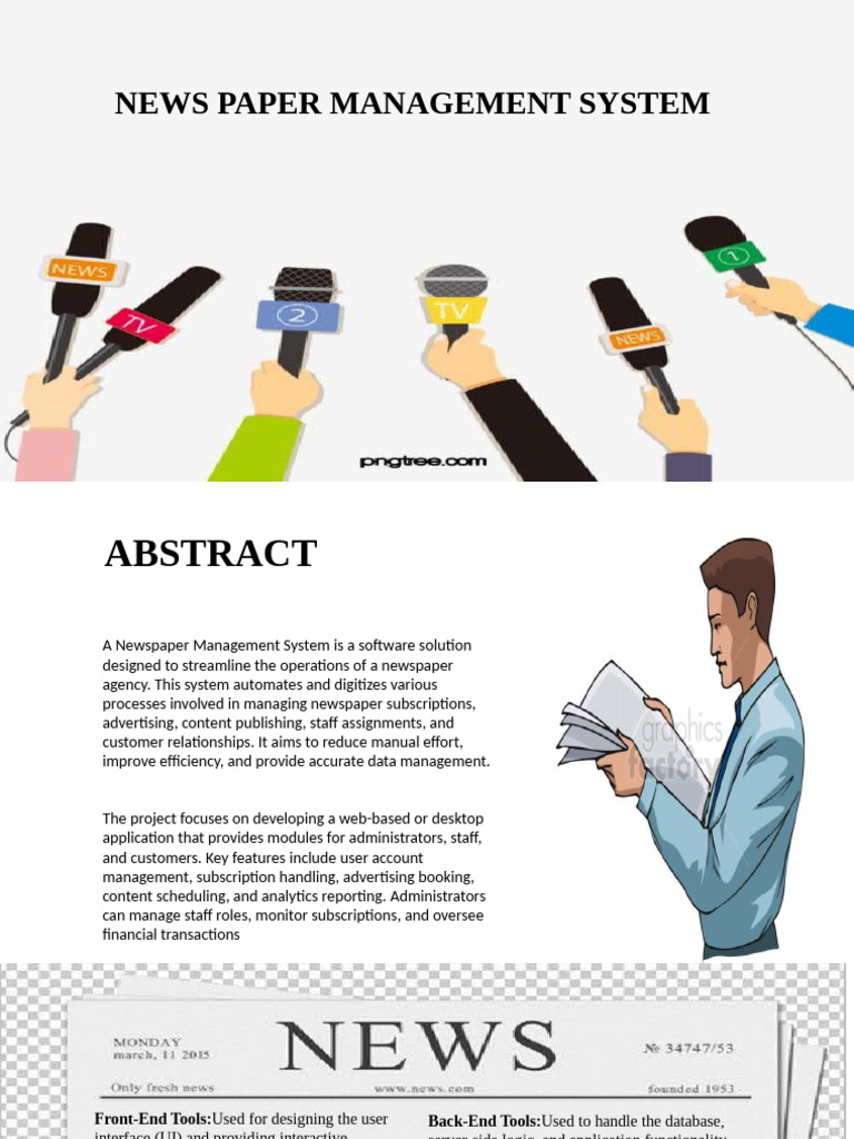 Newspaper Management System Overview | PDF | Newspapers | Page Layout