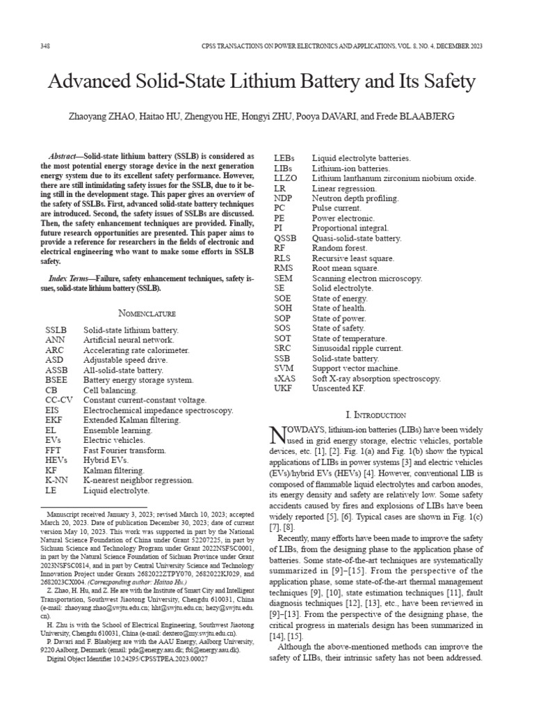 SSLB Safety for Engineers | PDF | Electric Vehicle | Lithium Ion Battery