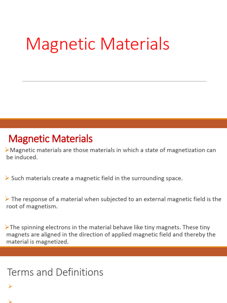 Magnetic Materials | PDF | Magnetism | Ferromagnetism