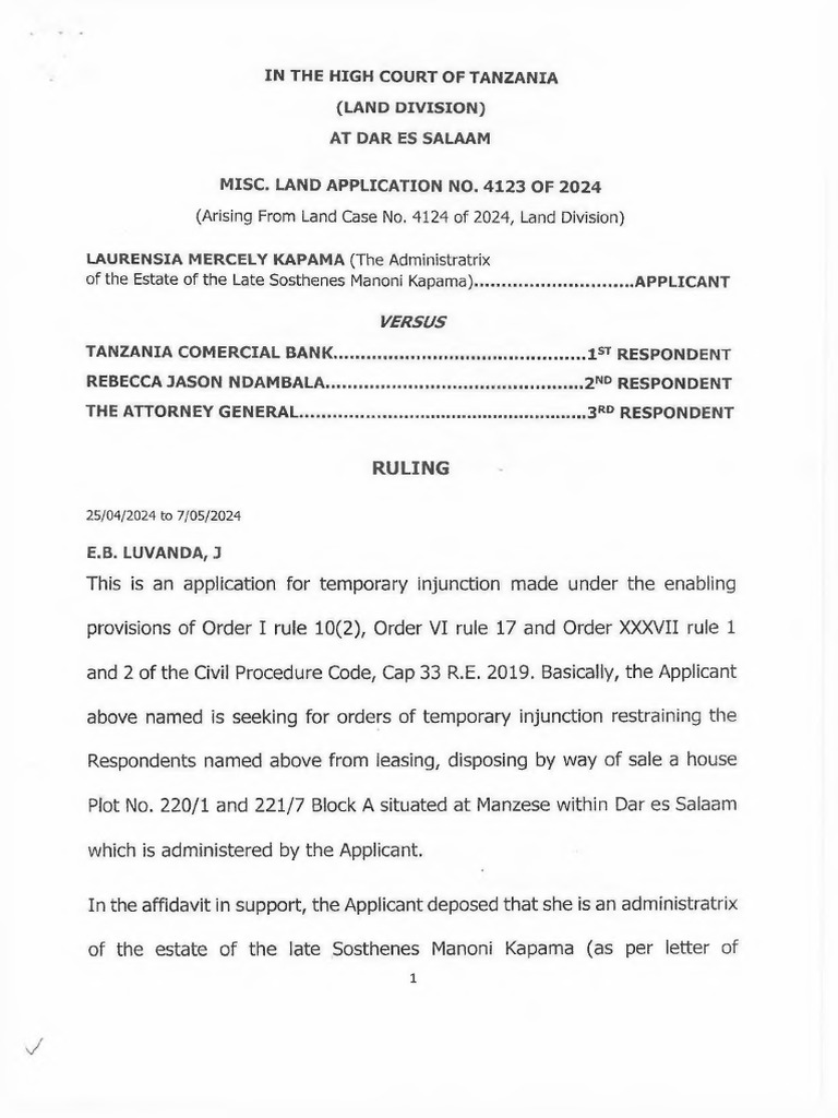 Misc - Application No.4123scanned | PDF | Lawsuit | Injunction