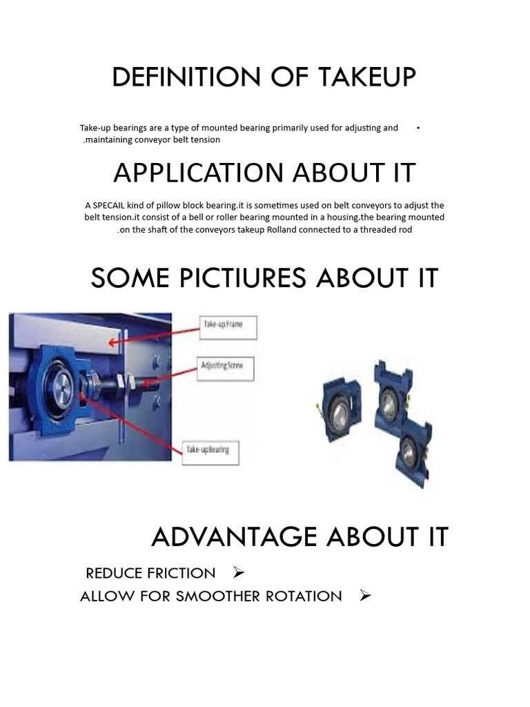 Take-Up Bearings for Conveyor Tension | PDF