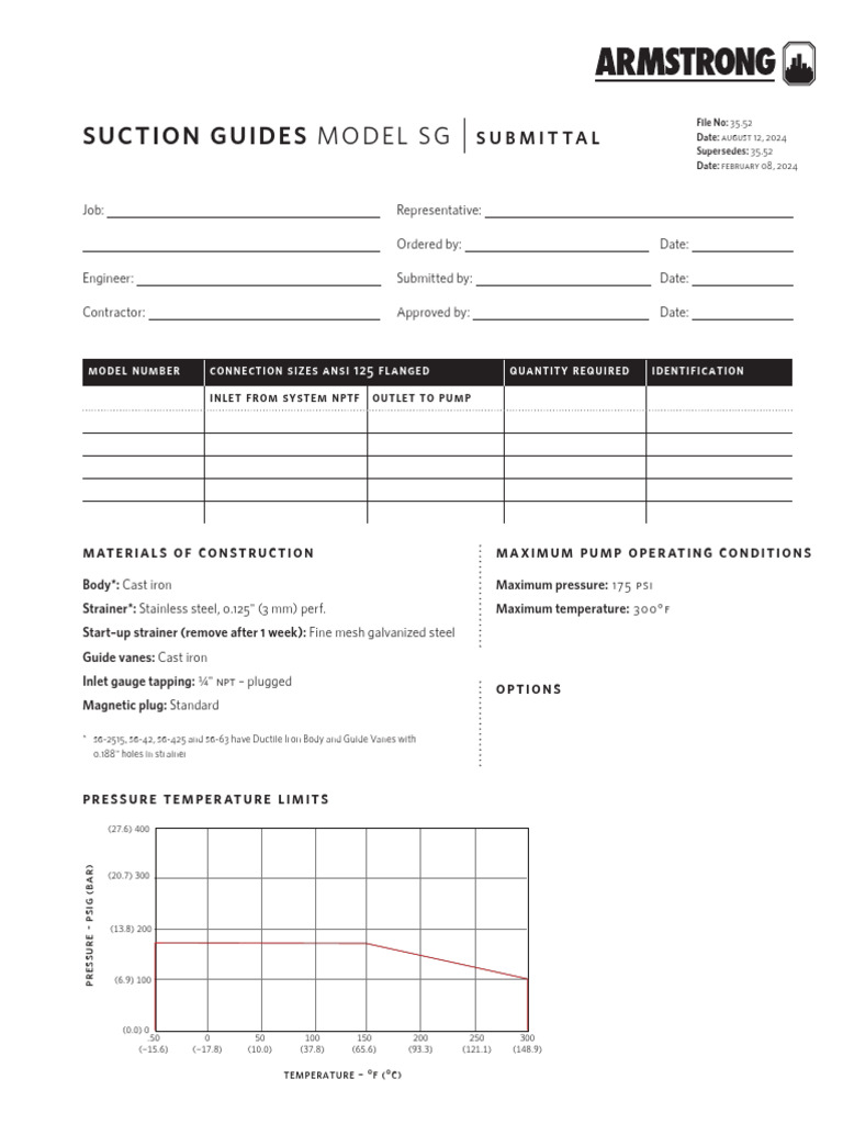 35 52 SG SG Submittal | PDF | Metals | Mechanical Engineering