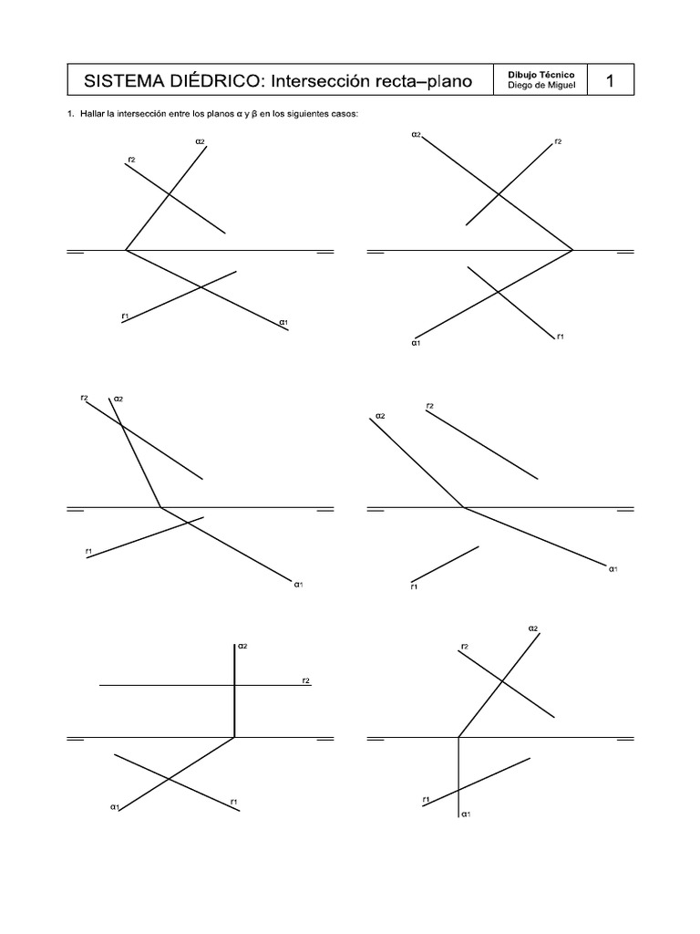 Intersección Recta Plano | PDF