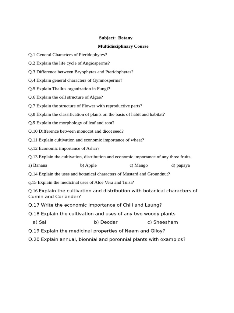Botany | PDF