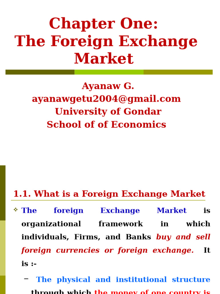 Functions of the Foreign Exchange Market | PDF | Exchange Rate ...
