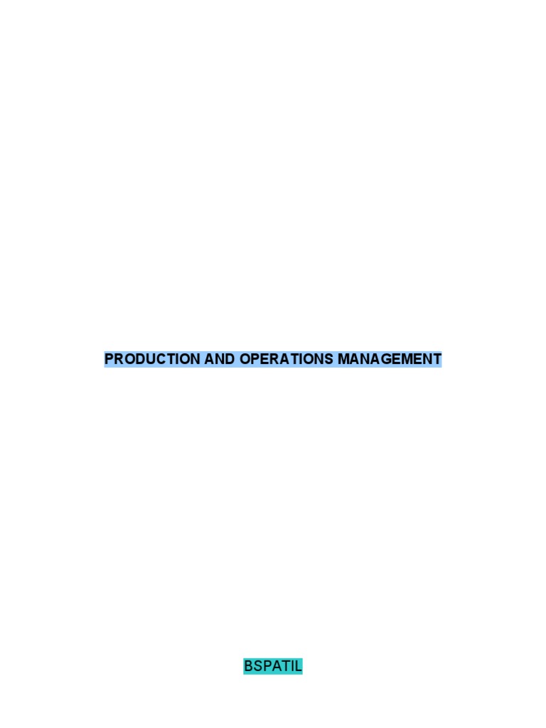 Operations Management 2nd Sem Mba at Bec Doms | PDF | Operations Management | Inventory