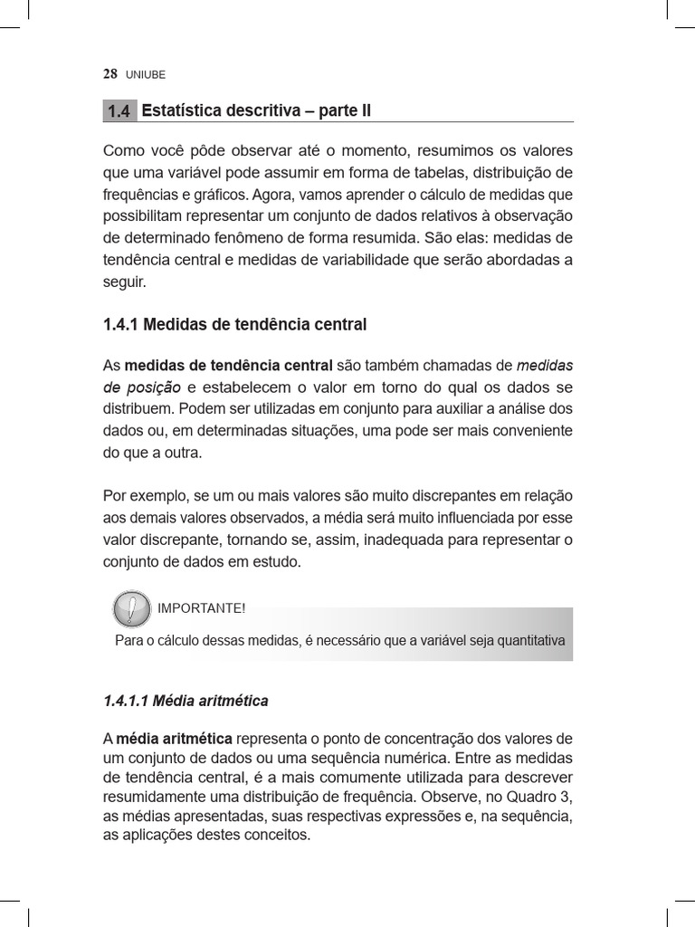 Estat Stica Descritiva Parte II | PDF | Modo (Estatística) | Média