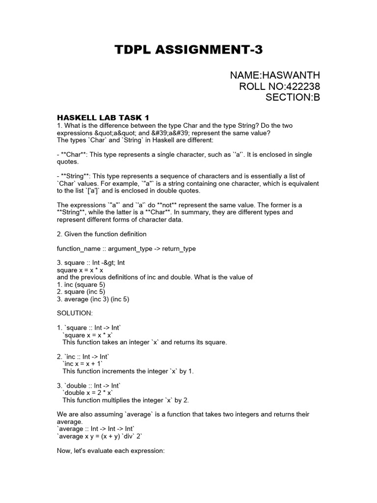 HASKELL | PDF | Boolean Data Type | Integer (Computer Science) HASKELL | PDF | Boolean Data Type | Integer (Computer Science)
