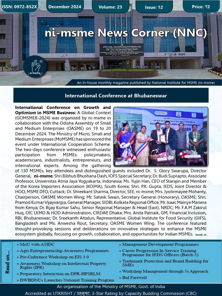 Ni-Msme News Corner December 2024 | PDF | Entrepreneurship | Small And ...