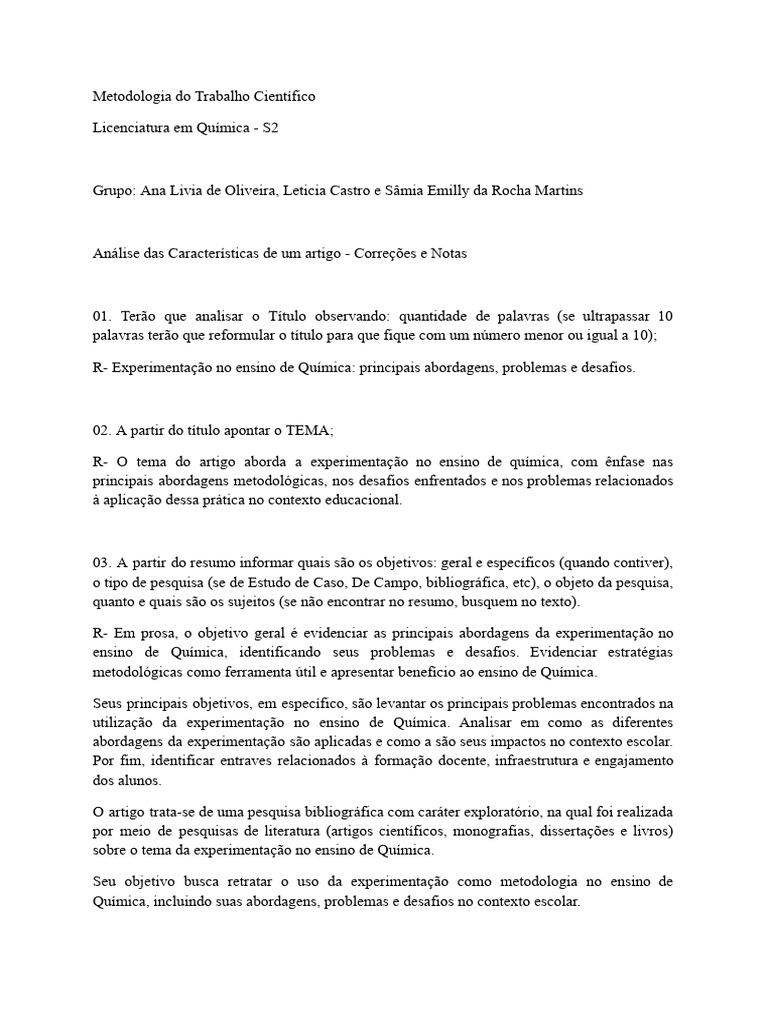 Atividade Avaliativa - Atividade Avaliativa ?2 Nota Da n1? | PDF | Science | Pedagogia