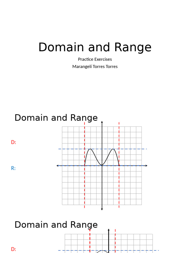 Domain and Range Examples | PDF