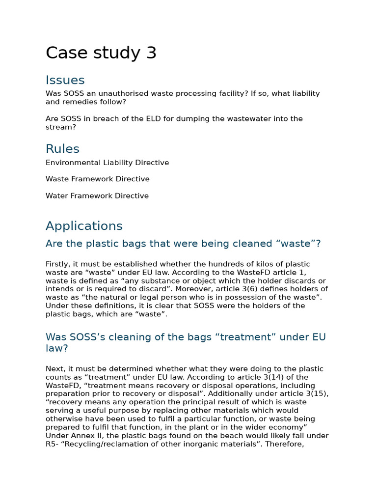 Khan Case study 3-4 | PDF | Waste | Waste Management