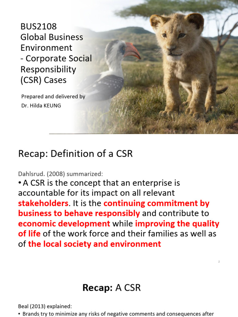 GBE 5c - CSR Cases | PDF | Corporate Social Responsibility | Economy ...