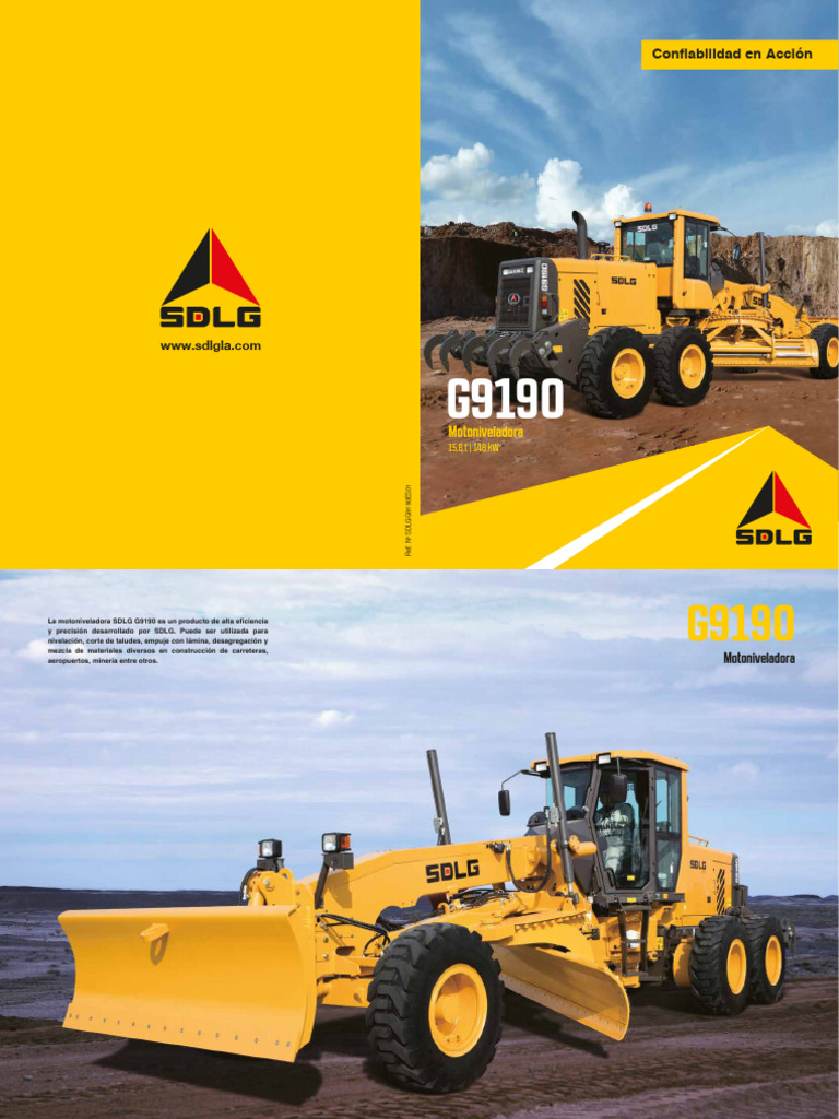 SDLG G9190 - Motoniveladora | PDF | Eje | Coche
