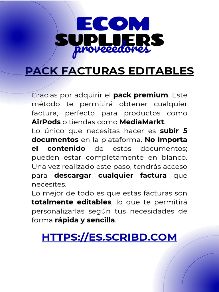 Facturas Editables | PDF