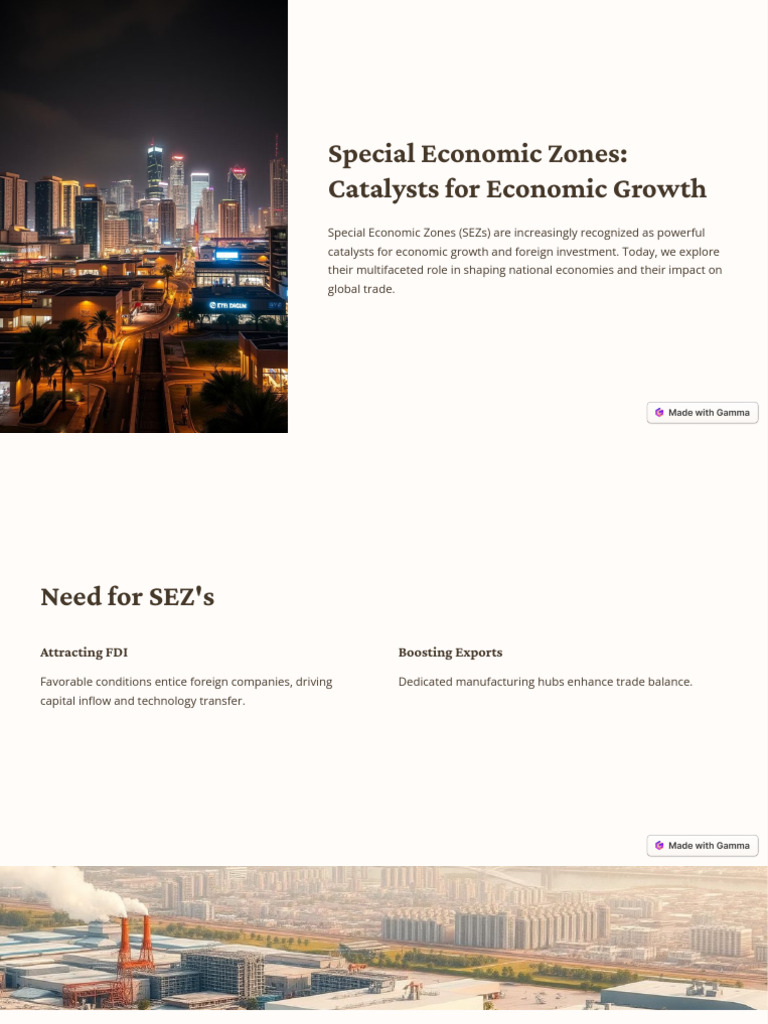 Special Economic Zones: Growth Catalysts | PDF | Foreign Direct ...
