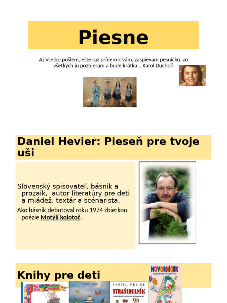 Daniel Hevier Piesen Pre Tvoje Usi Pdf