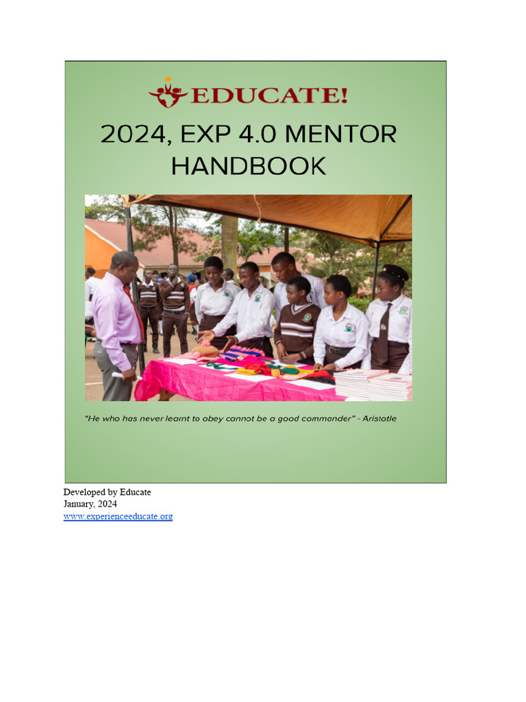 Mentor Handbook - 2024 - V2 Final | PDF | Mentorship