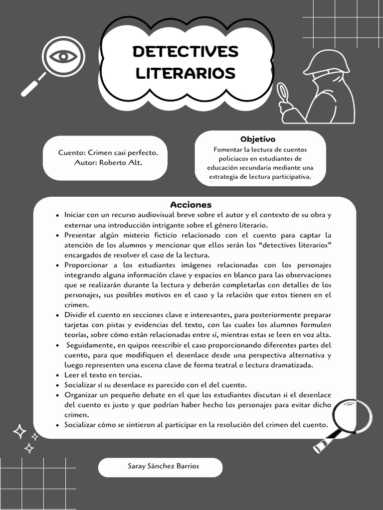 Detectives Literarios en el Crimen Casi Perfecto | PDF | La novela ...