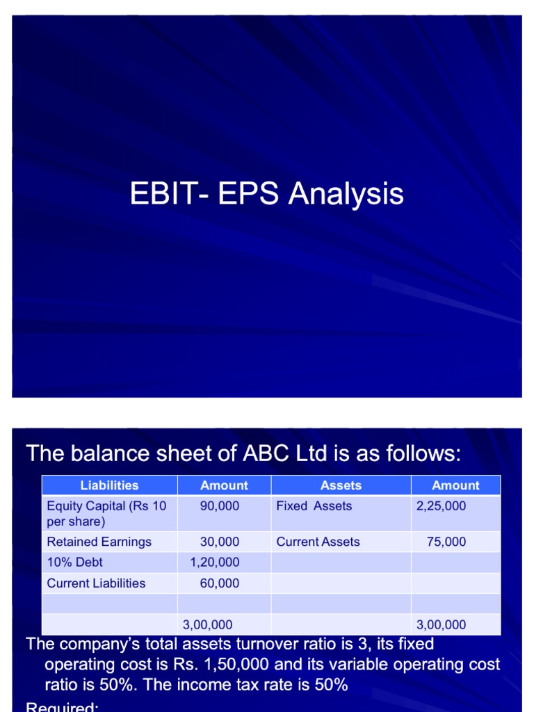 Ebit Eps Analysis | PDF