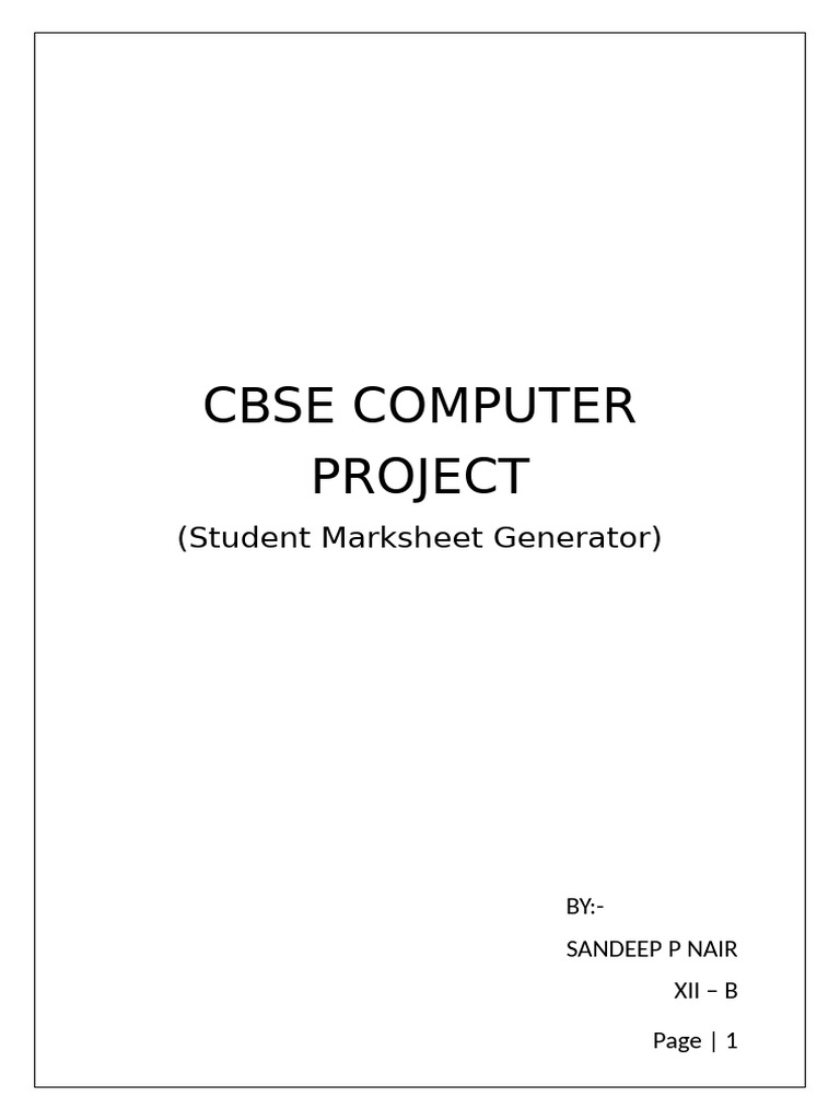 Computer Sandeep Project | PDF | Computer Programming | Software Engineering