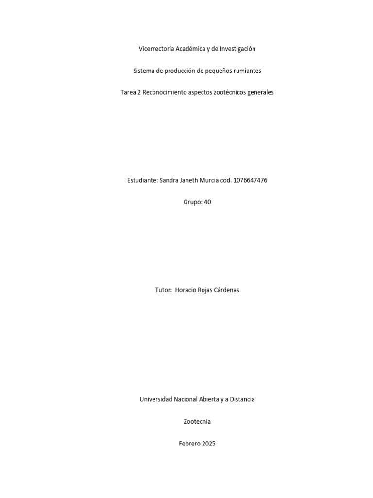 tarea2 | PDF | Oveja | Sustentabilidad