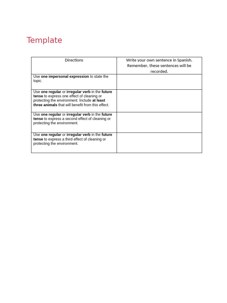 Template | PDF