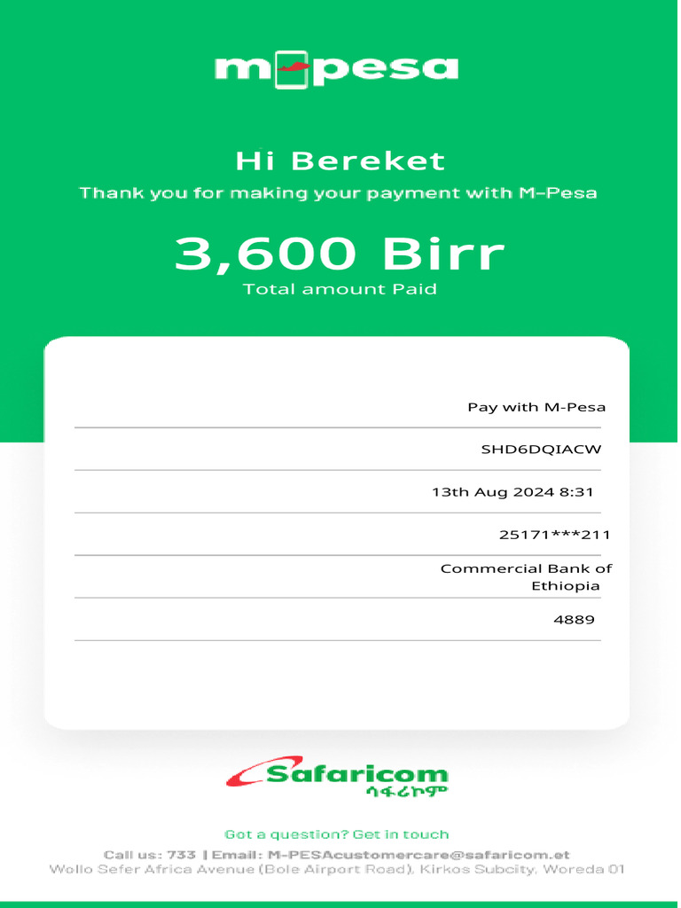 Payment Confirmation Details | PDF