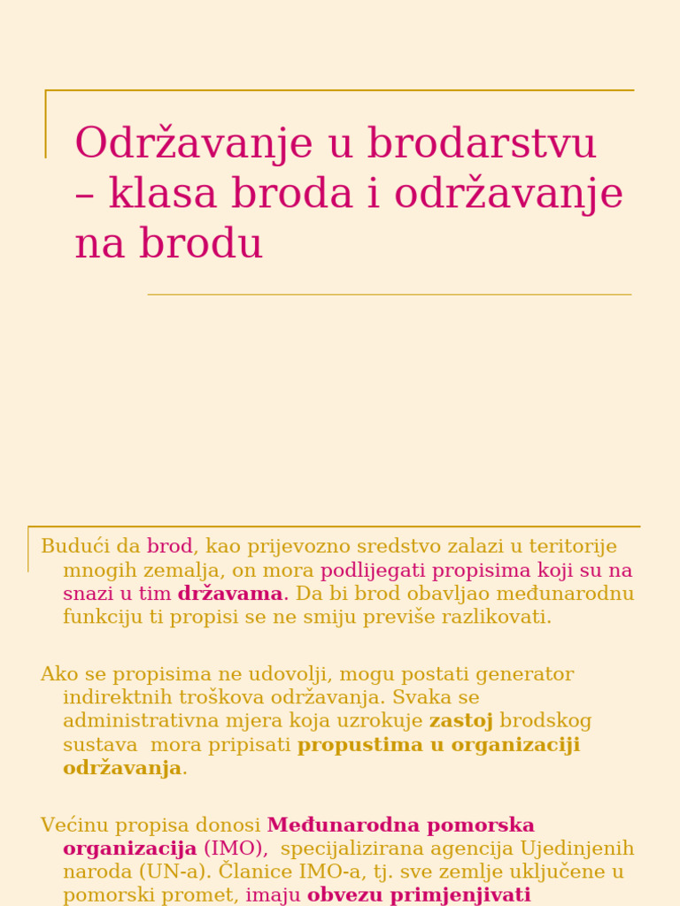 Tehnicka Dokumentacija Broda Klasifikacija | PDF