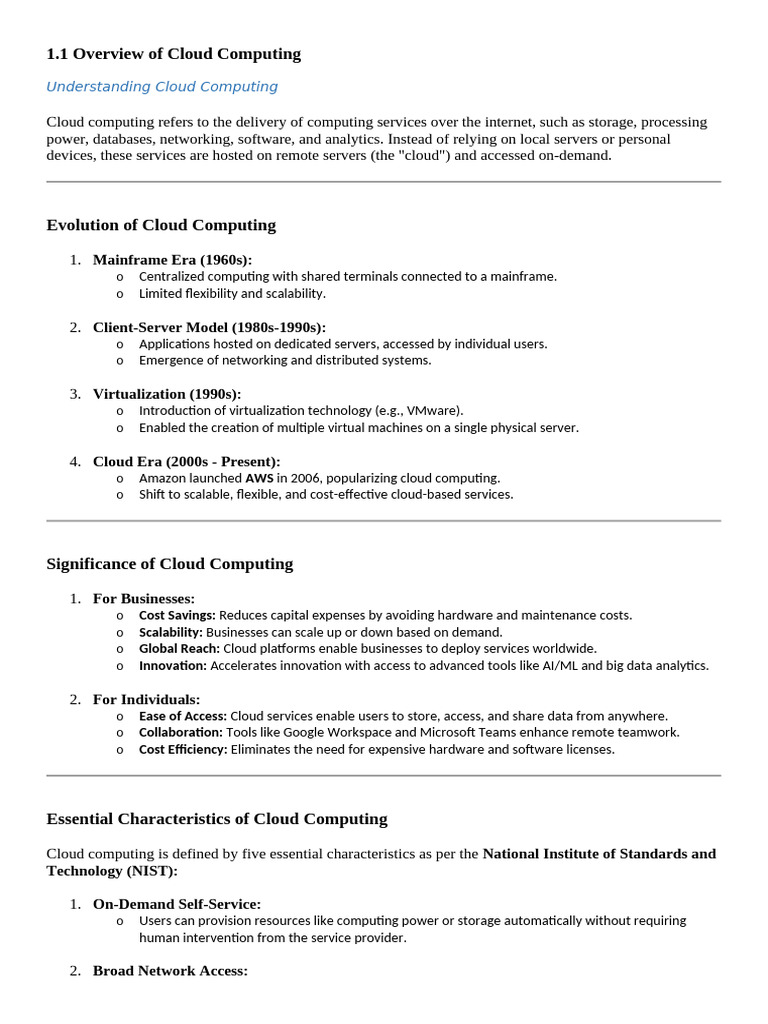 Fundamentals of Cloud Computing | PDF | Cloud Computing | Software As A Service