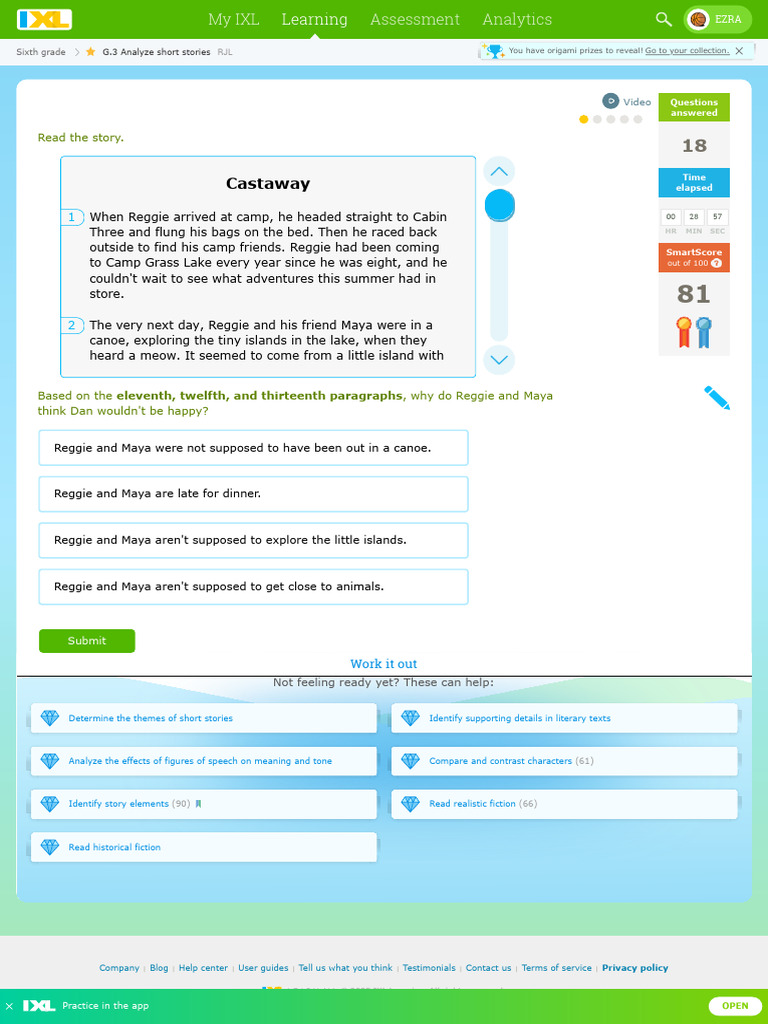 Analyzing Main Ideas in 6th Grade Texts | PDF