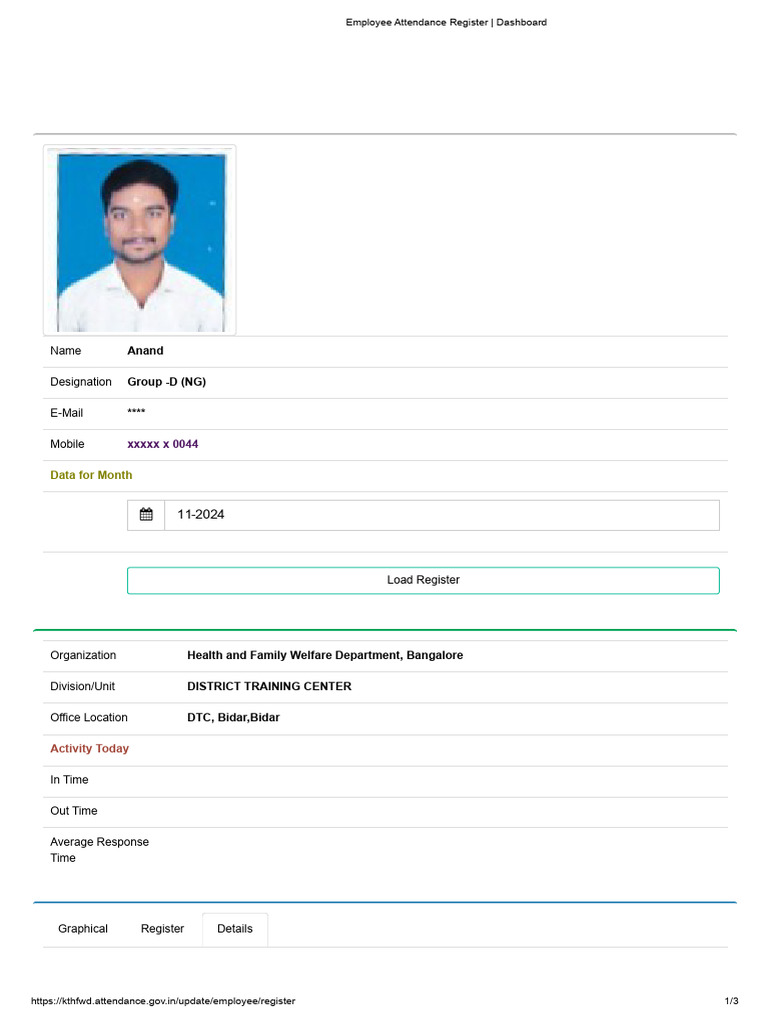 EDGE - PRINT - JOB - PREFIX - Employee Attendance Register - Dashboard ...