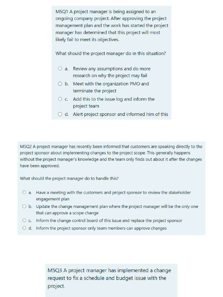Mock 5 60Qns PMP Questions Only | PDF