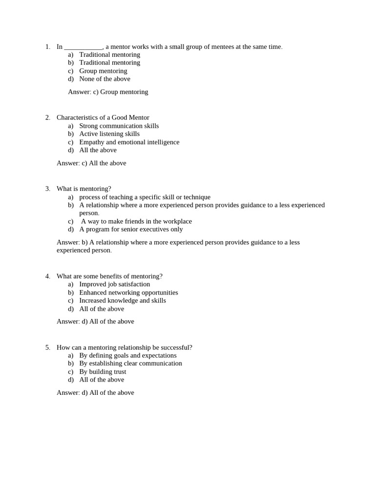 Understanding Group Mentoring Benefits | PDF