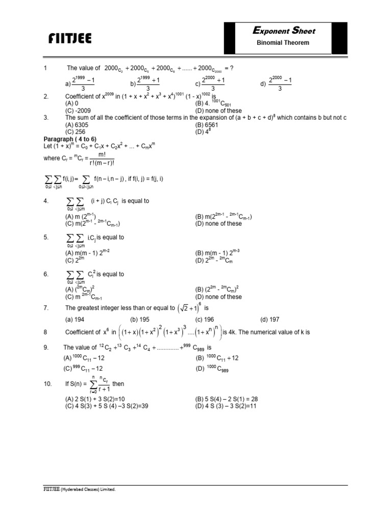 binomial theorems | PDF | Elementary Mathematics | Numerical Analysis