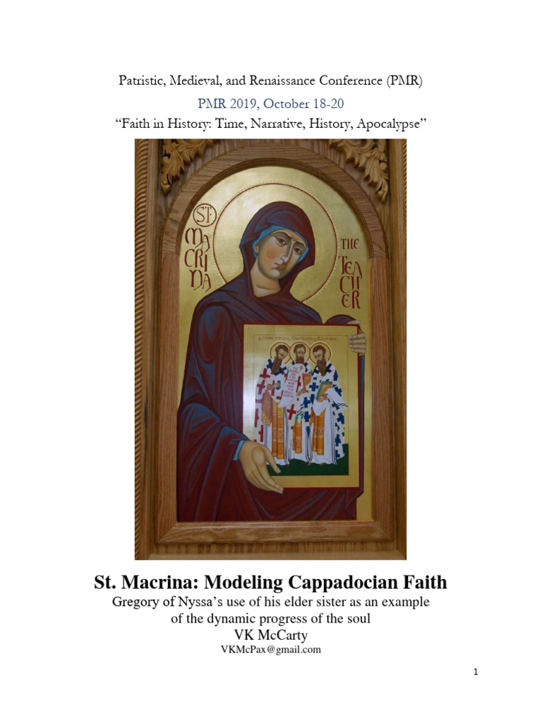 St. Macrina's Influence on Cappadocian Faith | PDF | Religious Belief ...