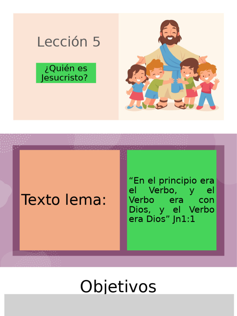 Lección 5 Quién es Jesucristo | PDF | Jesús | Dios