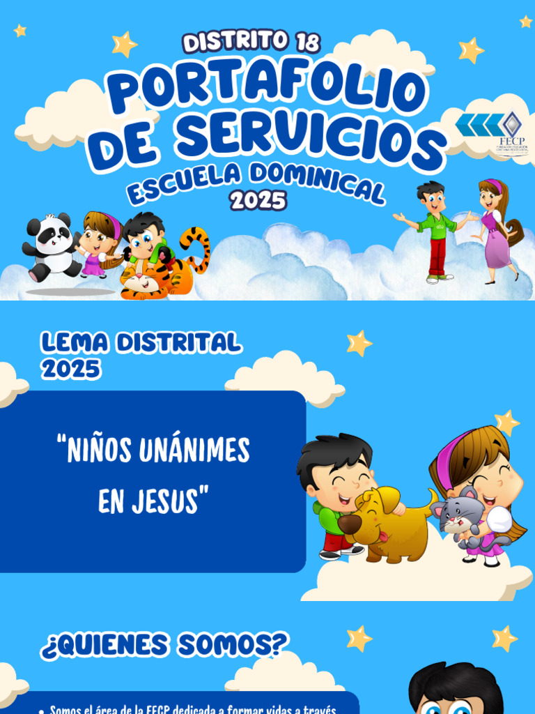 Portafolio de Servicios Escuela Dominical Con Propuestas | PDF | Aprendizaje