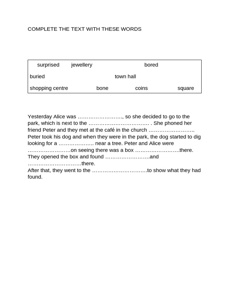 Kids Can 6 Unit 3.Docx Text With Gaps | PDF