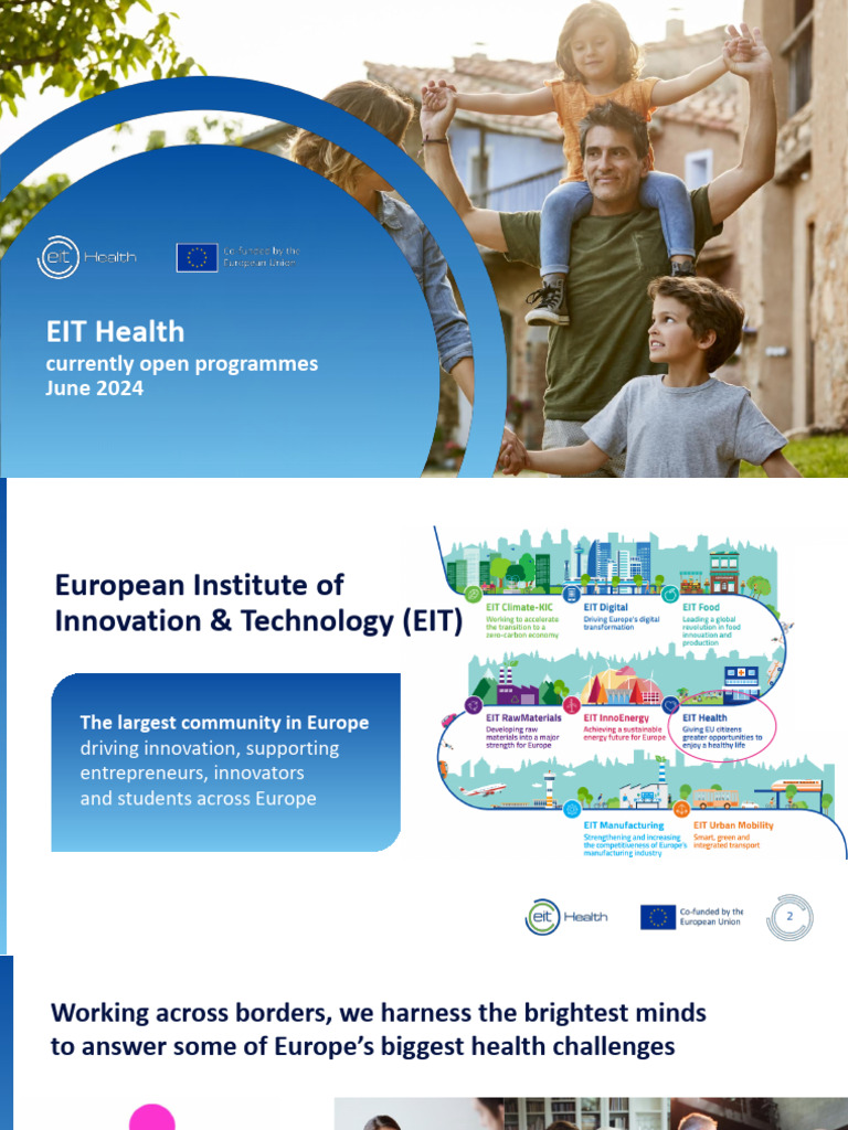 EIT Health 2024 Open Programs | PDF | Startup Company | Small Business ...