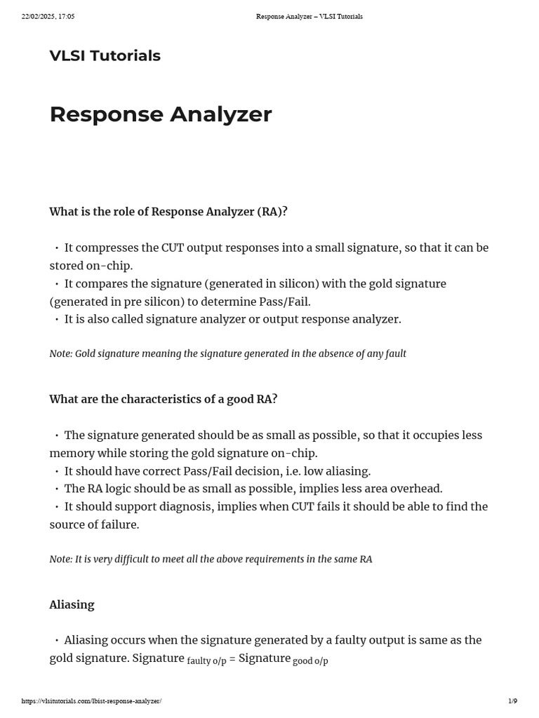 Response Analyzer – VLSI Tutorials | PDF | Algorithms | Mathematics